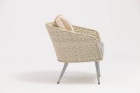 China 5 Years Frame Modern Design Poly Rattan Outdoor Lounge Garden Sofa Waterproof Brown Wicker Chair Furniture for Rest for sale