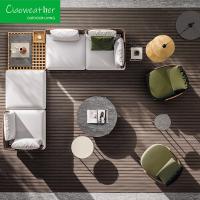 China Waterproof Cushions Garden Sofa Set Teak Wood Furniture with Cushion Comfortable Customized Color Sectional Bed Outdoor Sofa for sale