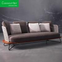 China Waterproof Upholstery Cushion Rattan Chair Outdoor Sofa Set Customized Color Garden Furniture for Hotel Restaurant Banquet Home and Coffee for sale