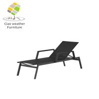 China Aluminum Frame Outdoor Sun Lounger All Weather Chaise Lounge for Poolside Relaxation for sale