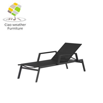 China Aluminum Frame Outdoor Sun Lounger All Weather Chaise Lounge for Poolside Relaxation for sale