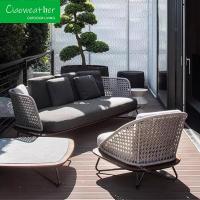 China Waterproof Upholstery Cushion Rattan Chair Outdoor Sofa Set Customized Color Garden Furniture for Hotel Restaurant Banquet Home and Coffee for sale
