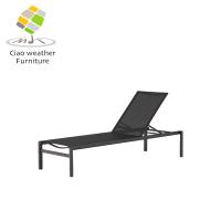 China Aluminum Frame Outdoor Sun Lounger All Weather Chaise Lounge for Poolside Relaxation for sale