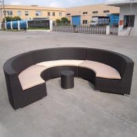 China Outdoor Character Nordic Style Hand-woven Garden Sofa Furniture Natural Rattan Cane Wicker Double Sofa Set for sale