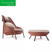 China Villa Balcony Garden Furniture Fashion Outdoor Rattan Sofa for Hotel and Home for sale