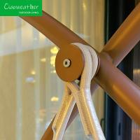 China Customized Color Garden Metal Swing Chair With Canopy In Aluminium Frame And Leisure Courtyard For Adults for sale