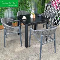 China Y Mail Packing Garden Chair Outdoor Hotel Rattan Rope Dining Chair for Patio Villa Restaurant for sale