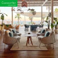China Rattan Fashion Rope Outdoor Furniture Chair Sofa with Customized Color and Cushion OutdoorFoam water-resistant Fabric for sale