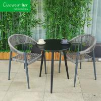 China Y Mail Packing Garden Chair Outdoor Hotel Rattan Rope Dining Chair for Patio Villa Restaurant for sale