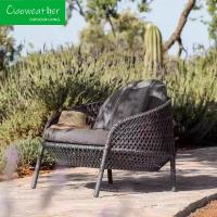 China Rattan Fashion Rope Outdoor Furniture Chair Sofa with Customized Color and Cushion OutdoorFoam water-resistant Fabric for sale