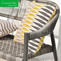 China Y Mail Packing Garden Chair Outdoor Hotel Rattan Rope Dining Chair for Patio Villa Restaurant for sale