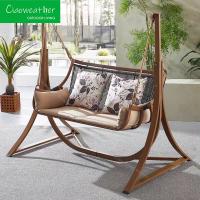 China Modern Design Style Garden Swing Chair with Foam Cushion and Outdoor Water-Resistant Fabric for sale