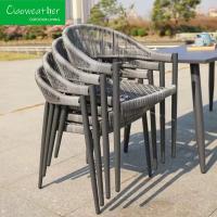 China Y Mail Packing Garden Chair Outdoor Hotel Rattan Rope Dining Chair for Patio Villa Restaurant for sale