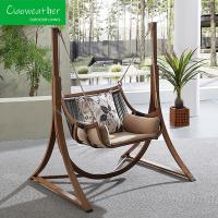 China Modern Design Style Garden Swing Chair with Foam Cushion and Outdoor Water-Resistant Fabric for sale