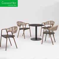 China Outdoor Home Office Furniture High Back Aluminium Metal Patio Rattan Garden Chairs Set for General in Outdoor Furniture for sale