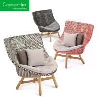 China Waterproof Outdoor Wicker Leisure Chair with Customized Color High Back for sale