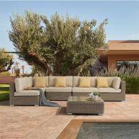 China Comfortable Patio Furniture Aluminum and Pe Rattan Garden Sofa Set for Waterproof Outdoor for sale