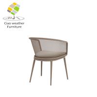 China Alu Frame Outdoor Garden 4 Seat Square Aluminum Dining Set for Patio for sale