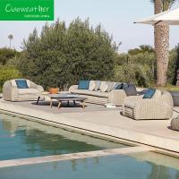 China Modern Style Garden Sofa Combination Outdoor Rattan Wicker Furniture with Waterproof Cushion for sale