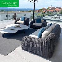 China Modern Style Garden Sofa Combination Outdoor Rattan Wicker Furniture with Waterproof Cushion for sale