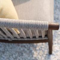 China Customized Color Teak Weaving Rope Lounge Set for Outdoor Restaurant Villa Furniture Luxury Dinning Set Garden Furniture for sale