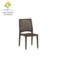 China NO Folding Aluminum Garden Dining Set with Rattan Chairs and Fabric Foam Cushions for sale