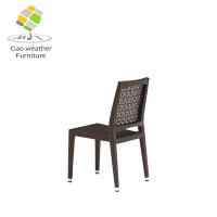 China NO Folding Aluminum Garden Dining Set with Rattan Chairs and Fabric Foam Cushions for sale