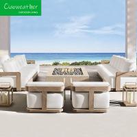 China Outdoor Furniture Garden Sofa Set luxury teak sofa modern for Corner villa Hotel teakwood Patio for sale