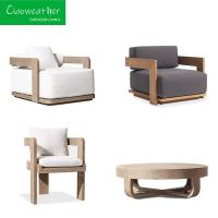 China Outdoor Furniture Garden Sofa Set luxury teak sofa modern for Corner villa Hotel teakwood Patio for sale