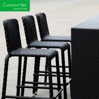 China NO Folded Leisure Garden Bar Table and Modern Design All Weather Durable Outdoor Bar Set with Rattan Bar Stool for sale