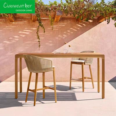 China Outdoor Furniture Woven Rope Dining Chair for Customized Color Hotel Courtyard Garden for sale