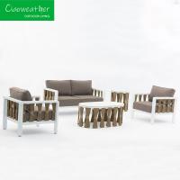 China Luxury Modern Design Outdoor Furniture Set Aluminum Frame Garden Sofas with Waterproof Upholstery Cushion for sale