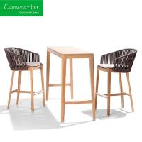 China Outdoor Furniture Woven Rope Dining Chair for Customized Color Hotel Courtyard Garden for sale