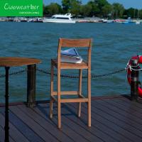 China Solid Wood Beach Bar Outdoor Waterproof Leisure Wood Bar Stool Furniture High Teak Chairs Customized Color Folded NO for sale