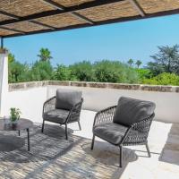 China Mail Packing N Modern Design Outdoor Furniture with Back Support and Rope Detail for sale