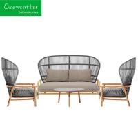 China Patio into a Luxurious Retreat with Teakwood Frame and Water-Resistant Cushion Furniture for sale