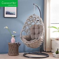 China Leisure Villa Chair Wood and Waterproof Fabric Outdoor Hanging Furniture for sale