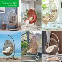 China Leisure Villa Chair Wood and Waterproof Fabric Outdoor Hanging Furniture for sale