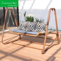 China Outdoor Patio Swing Chair Leisure Hotel Double Patented Garden Waterproof Rattan Size 7*1.4mm for Home Office for sale