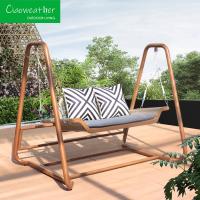 China Outdoor Patio Swing Chair Leisure Hotel Double Patented Garden Waterproof Rattan Size 7*1.4mm for Home Office for sale
