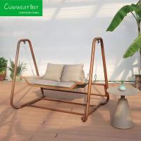 China Outdoor Patio Swing Chair Leisure Hotel Double Patented Garden Waterproof Rattan Size 7*1.4mm for Home Office for sale