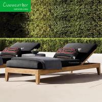 China Modern Outdoor Furniture Outdoor Garden Teak Wood Chaise for Waterproof Villa Courtyard Beach Swimming Pool Lounge Chair for sale