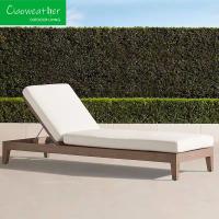 China Modern Outdoor Furniture Outdoor Garden Teak Wood Chaise for Waterproof Villa Courtyard Beach Swimming Pool Lounge Chair for sale