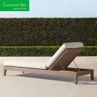 China Modern Outdoor Furniture Outdoor Garden Teak Wood Chaise for Waterproof Villa Courtyard Beach Swimming Pool Lounge Chair for sale