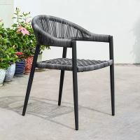 China Outdoor Garden Set Chair Rattan Chair Leisure Patio for Weather Resistant Dining Table Hand Knitting Chair for sale
