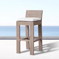 China Modern Patio Garden Bar Chair Durable and Strong Teak Wood Furniture for Courtyard for sale