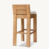 China Modern Patio Garden Bar Chair Durable and Strong Teak Wood Furniture for Courtyard for sale