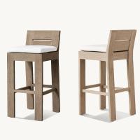 China Modern Patio Garden Bar Chair Durable and Strong Teak Wood Furniture for Courtyard for sale
