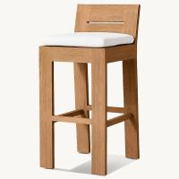 China Modern Patio Garden Bar Chair Durable and Strong Teak Wood Furniture for Courtyard for sale