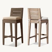 China Solid Wood Style Courtyard Teak Wood Chair for Outdoor Garden Patio Hotel Bar Stool for sale